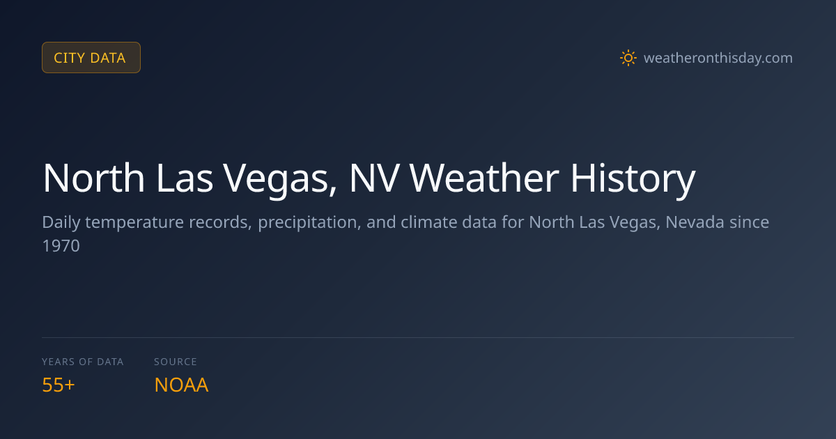 North Las Vegas, NV Weather History | High 120°F, Low 2°F