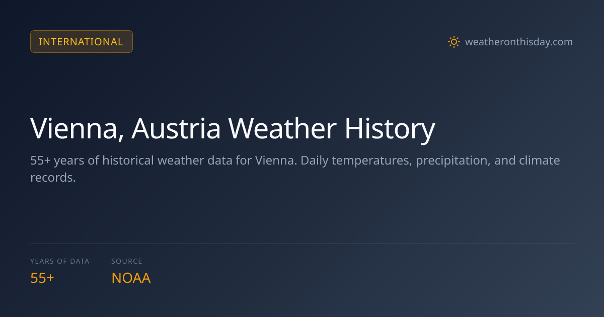 Vienna, Austria Weather History: 29°F to 37°F